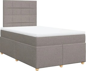 Box spring postel s matrací taupe 120x200 cm textil 3293551