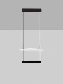Bílé/matně černé hliníkové LED stmívatelné závěsné svítidlo ø 40 cm Diona – Nova Luce