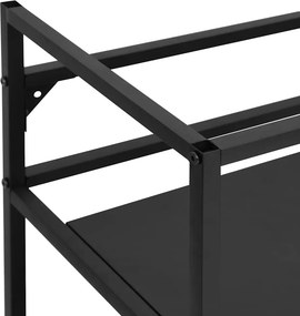Koupelnový regál pod umyvadlo černý 59 x 38 x 83 cm železo 338488