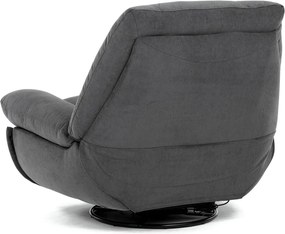Elektrické polohovací TV křeslo RELAXME - šedá látka