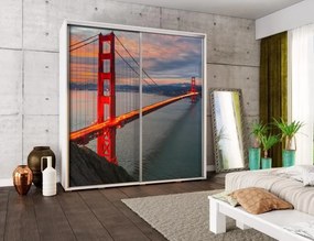 Skříň PENELOPA 205 Golden Gate dekor korpusu bílá