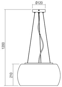 Závěsné svítidlo na lanku Redo Group CROMA/Ø 40 cm