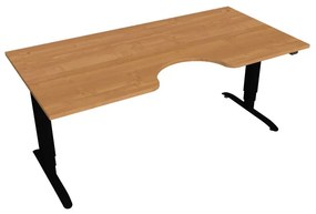 Hobis Motion Elektr. nastavitelný stůl 180x90 - HOBIS ERGO MOTION MSE 3 1800 Dekor stolové desky: olše, Barva kovové podnože: černá