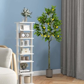 Costway Umělý citroník 160 cm v realistickém vzhledu s květináčkem a umělou