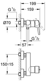 GROHE 32210001 - Sprchová baterie CONCETTO DN 15 lesklý chrom