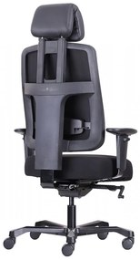 Ergonomická zátěžová židle BOSTON 24/7 — látka, černá, nosnost 200 kg