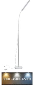 Platinet LED Stmívatelná stojací lampa SIGNUS LED/10W/230V 3000/4500/6500K bílá PFL22W