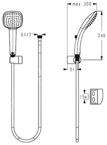 Ideal Standard Idealrain Cube Ruční sprcha, 1 proud, chrom B0019AA