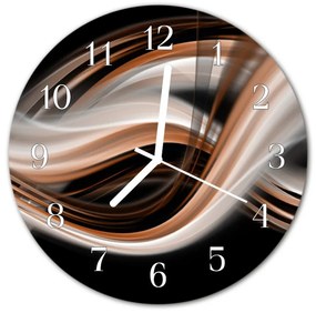 Skleněné hodiny kulaté Abstraktní umění fi 30 cm