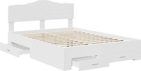Rám postele se zásuvkou Bílá 160 x 200 cm Kompozitní dřevo 3413168