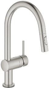 Grohe MintaTouch - Elektronická dřezová baterie s výsuvnou sprškou, supersteel 31358DC2