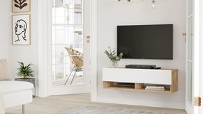 IMAVERE závěsný TV stolek, barva borovice + bílá