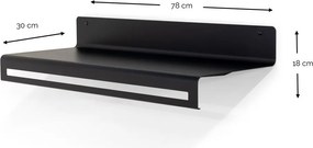 Černý kovový nástěnný věšák s poličkou 78 cm Sway – Spinder Design