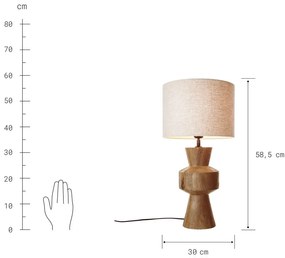 Butlers FROMAQUE Stolní lampa 59 cm - přírodní