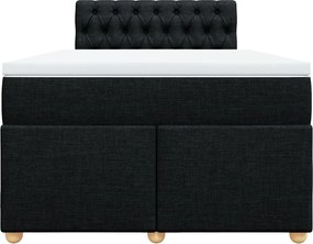 Box spring postel s matrací černá 120x200 cm textil 3288956