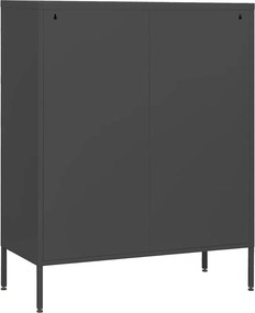 Komoda se zásuvkami antracitová 80 x 35 x 101,5 cm ocel 336204