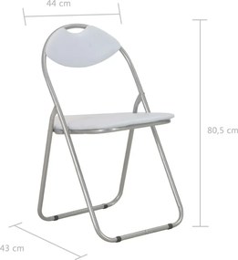 vidaXL Skládací jídelní židle 6 ks umělá kůže [284409] Barva: Černá