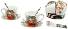 HOME ELEMENTS Luxusní souprava na čaj pro 6 osob,  Mucha světlý