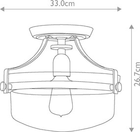 Stropní svítidlo Elstead Penn Station nikl 33 cm 1x E27