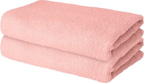 Livarno® Froté ručník, 50 x 100 cm, 400 g/m2, 2 kusy (světle růžová)
