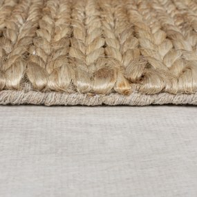 Flair Rugs, Kusový koberec Drew Braid Border Natural, 120x170, béžová, chodba / předsíň