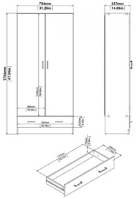 Tvilum Skříň Pegi 403 dub sonoma