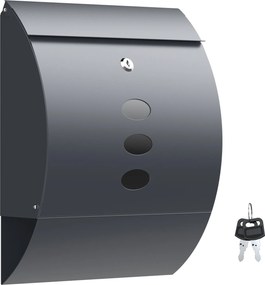 Poštovní schránka Wiltec – 305 × 120 × 400 mm, antracitová (60168)