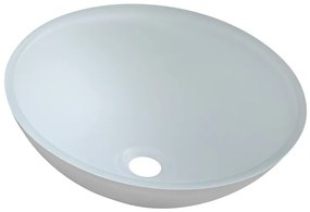 Sapho TELICA skleněné umyvadlo na desku Ø 42 cm, bílá mat - TY181W