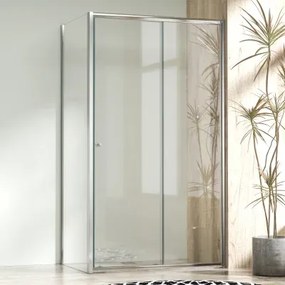 NICOL COMBI Chrom 100x80 čiré Sprchový kout s posuvnými dveřmi