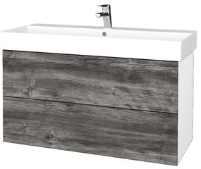 Dřevojas Koupelnová skříň VARIANTE SZZ2 100 Varianta: M01 Bílá mat / M01 Bílá mat