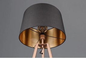 Hnědá stojací lampa s poličkou (výška 152 cm) Colette – Reality
