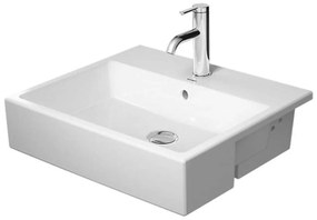 Duravit Vero Air - Umyvadlo polozápustné 55x47 cm, s přepadem, otvor pro baterii, bílá 0382550000