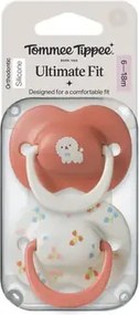 Tommee Tippee Ultimate Fit DECO silikonový dudlík 6-18 m GIRL 2ks - ví