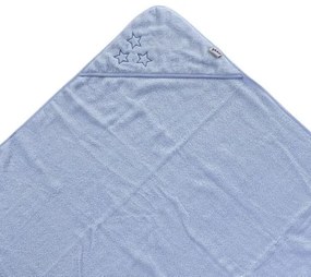 Kikko BIO bavlněná froté osuška s kapucí XKKO Organic 90x90 Baby Blue Stars