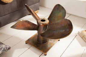 Noble Home Konferenční stolek Ruflo, 85 cm, antická měděná