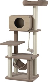 Škrabadlo pro kočky fudajo – 152 cm, béžová (65998)