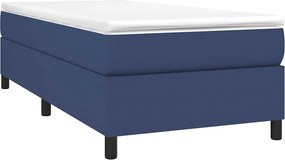 Box spring postel s matrací modrá 90x200 cm textil 3144397