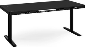 Elektrický psací stůl sit-stand se zásuvkou a bezdrátovou nabíječkou Qi černý, 1600 mm: ELLIS