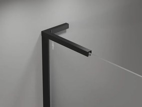Mexen, Mexen Mist L levé otočné sprchové dveře 160 cm, černý rám - 8A4L-160-001-70-70-L