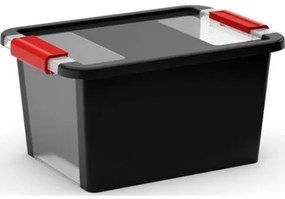 Plastový úložný box KETER Bi Box S s víkem 11l, černý