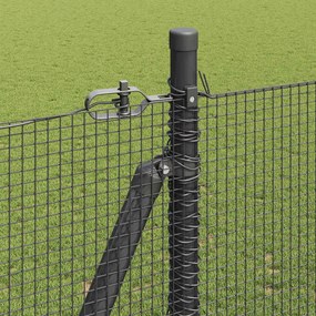 Svařovaná drátěná plotina s betonovou základnou 50 x 1,4 m Šedá 3352596
