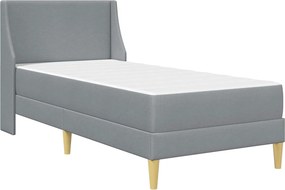 Rám postele s matrací s čelo Světle šedá 80x 200 cm Polyester 3414704