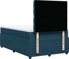 Box spring postel s matrací tmavě modrá 120x190 cm samet 3292296