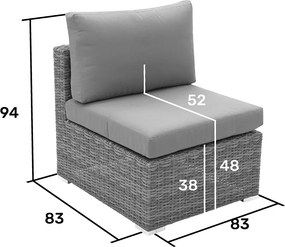 DEOKORK Ratanová variabilní sestava MALIBU  pro 6 osob (cappuccino)