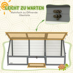 PawHut Krabička na želvy, venkovní výběh pro želvy, bezpodlahový design, snadno otevřitelné, dům pro želvy, bílá