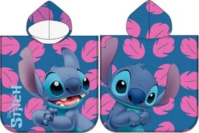 TipTrade Plážová osuška pončo Lilo a Stitch malý rošťák 55x110 cm