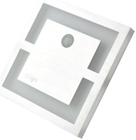 Schodišťové LED svítidlo Quadro, 1x LED 0,6w, 6500k, s, pohybový senzor
