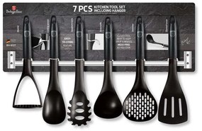 BERLINGERHAUS Kuchyňské náčiní s nástěnným držákem 7 ks Royal Black Collection BH-6327