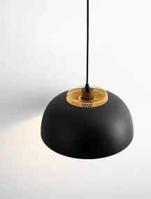 LED černo-zlatý moderní lustr Sqube