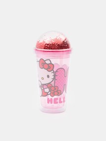 Sinsay - Hrnek s víčkem a brčkem Hello Kitty - vícebarevná